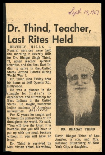 Bhagat Singh Thind | SAADA